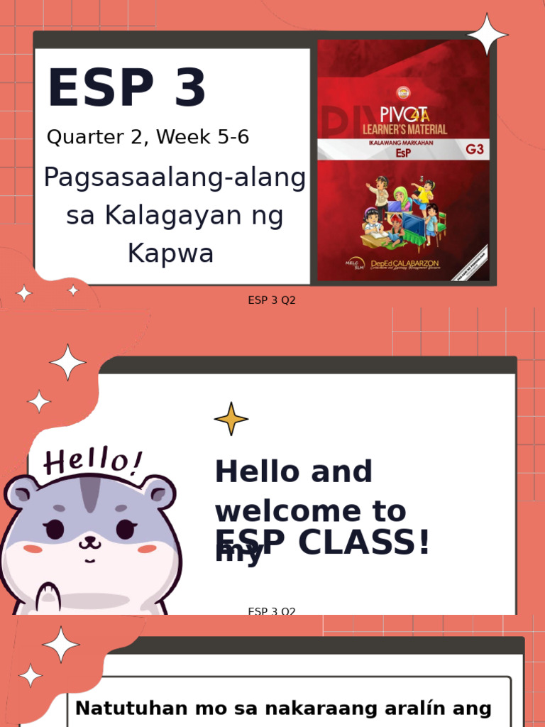 ESP 3 Quarter 2 Week 5-6 - Pagsasaalang-Alang Sa Kalagayan NG Kapwa | PDF ESP 3 Quarter 2 Week 5-6 - Pagsasaalang-Alang Sa Kalagayan NG Kapwa | PDF
