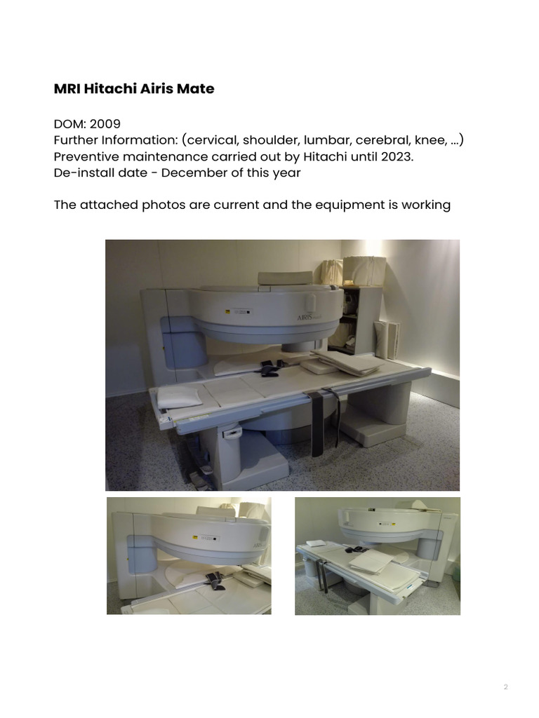 GE Signa Ovation & Hitachi Airis Mate | PDF