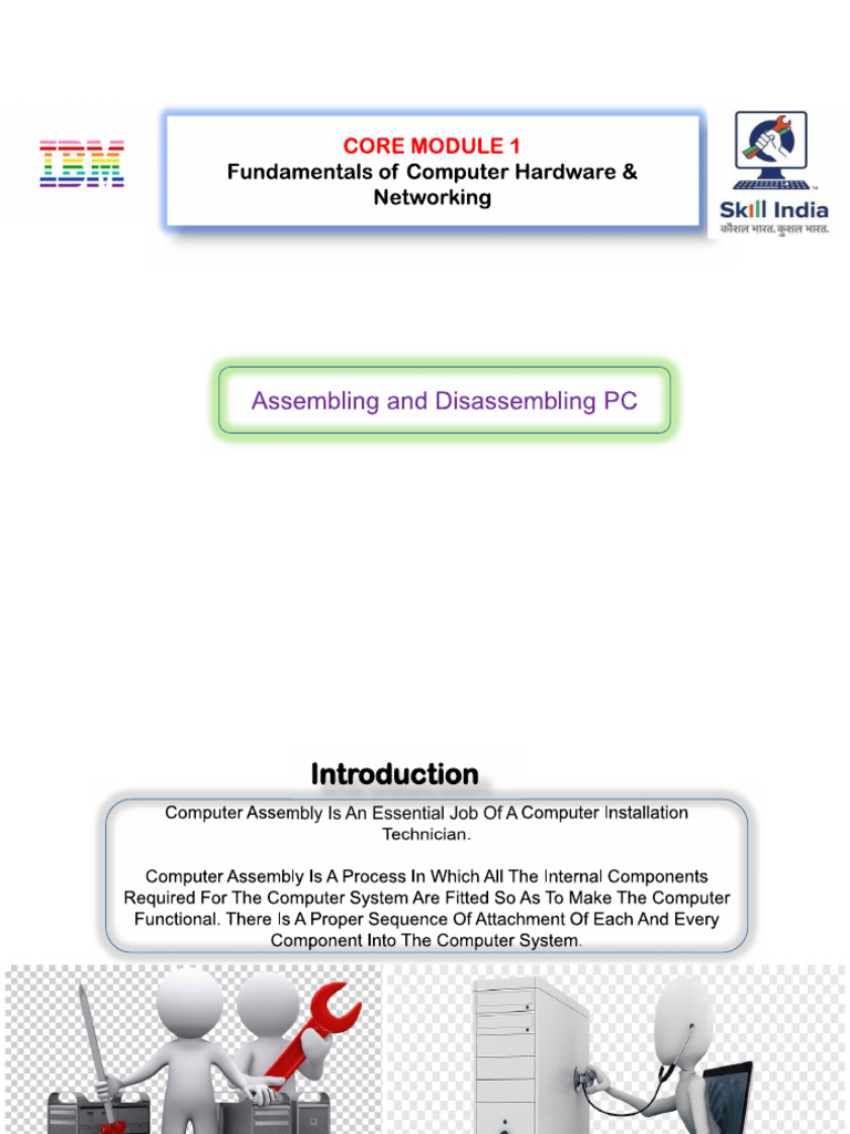 Assemble and Dissembling The System of Hardware Components | PDF