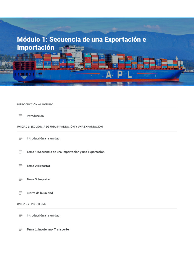 Secuencia de Una Exportación e Importación | PDF
