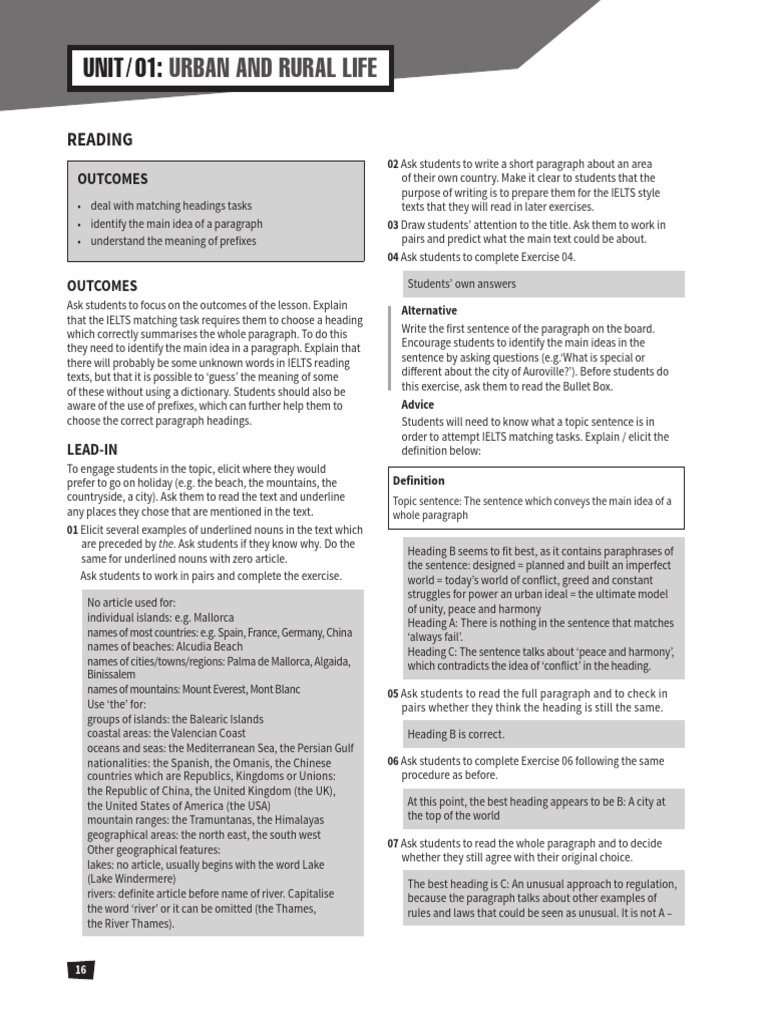 Mindset 3 - Unit 1 | PDF