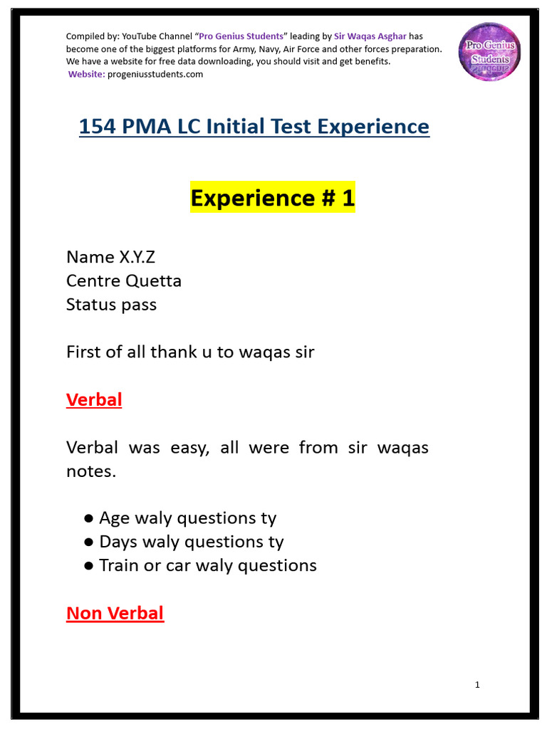 PMA Experience | PDF