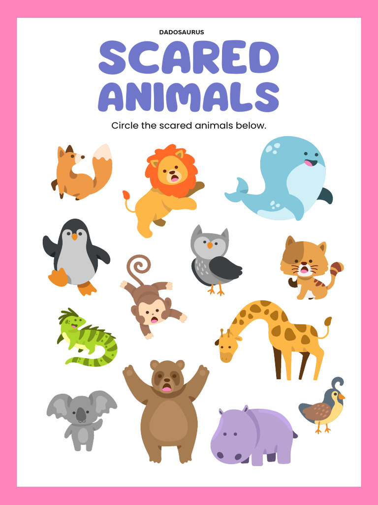Scared Animals - Social and Emotional Learning Worksheet - 20240929 - 142555 - 0000 | PDF