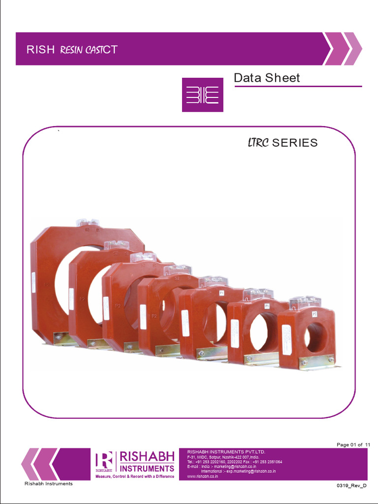 Resin Cast CT | PDF | Electrical Components | Manufactured Goods