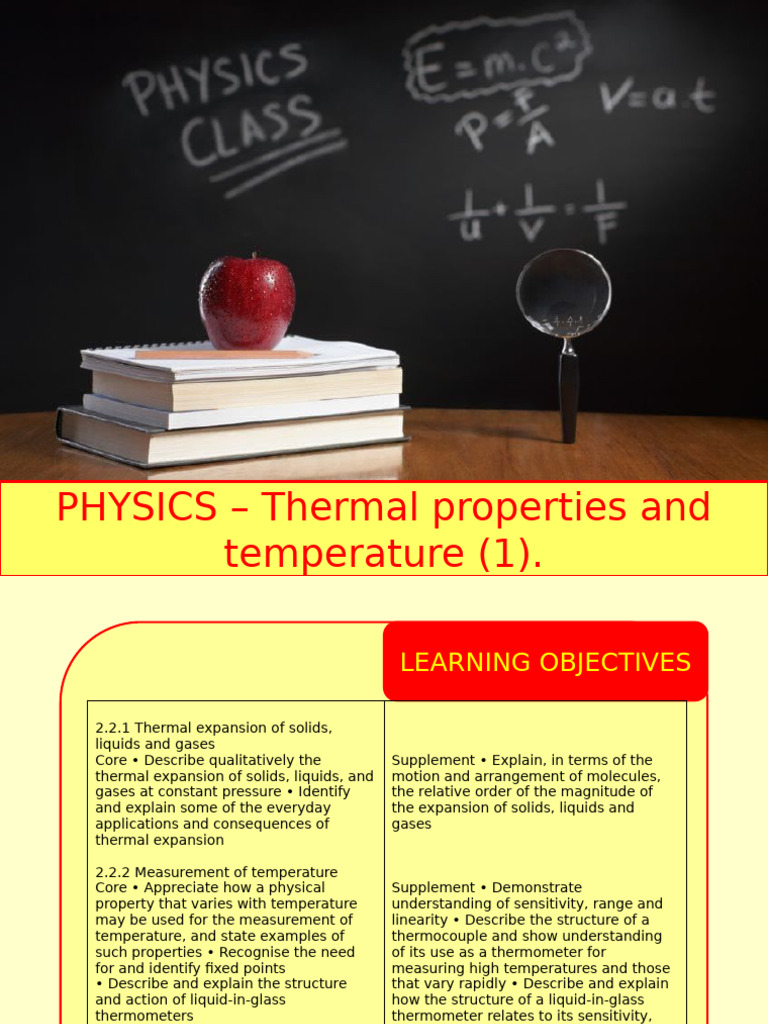 Physics 14 - Thermal Properties and Temperature - 1 | PDF