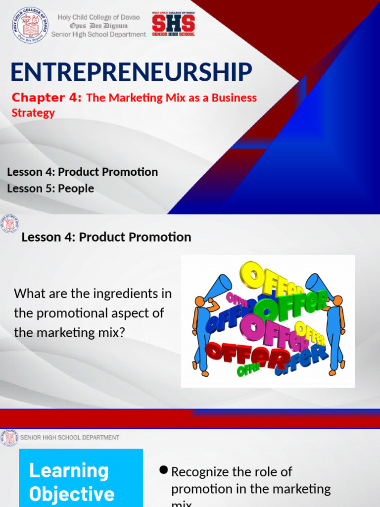 ENTREP-G11 - Week11Chapter4 - The Marketing Mix As A Business Strategy ...