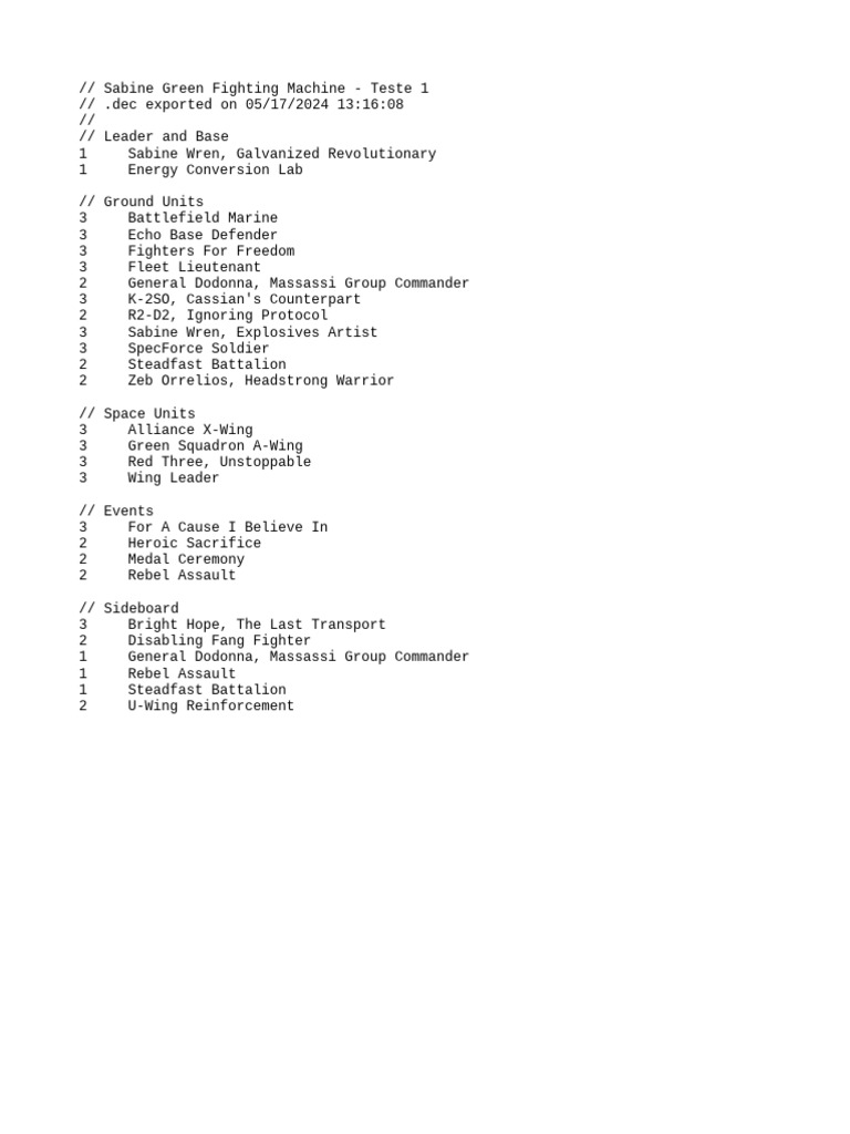 Sabine Green Fighting Machine - Teste 1 | PDF
