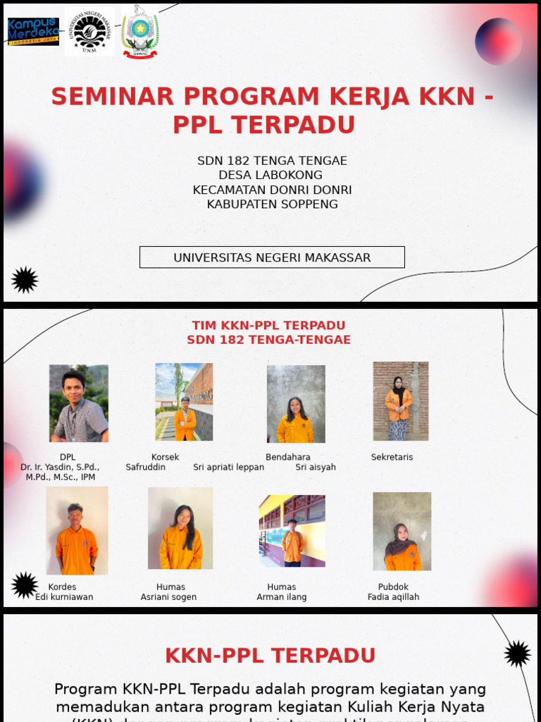 Program Kerja KKN-PPL SDN 182 Tenga-Tengae 2024 | PDF