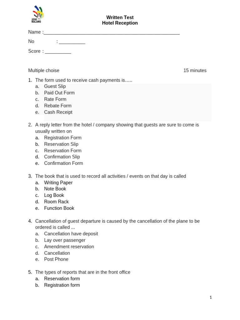 Written Test | PDF