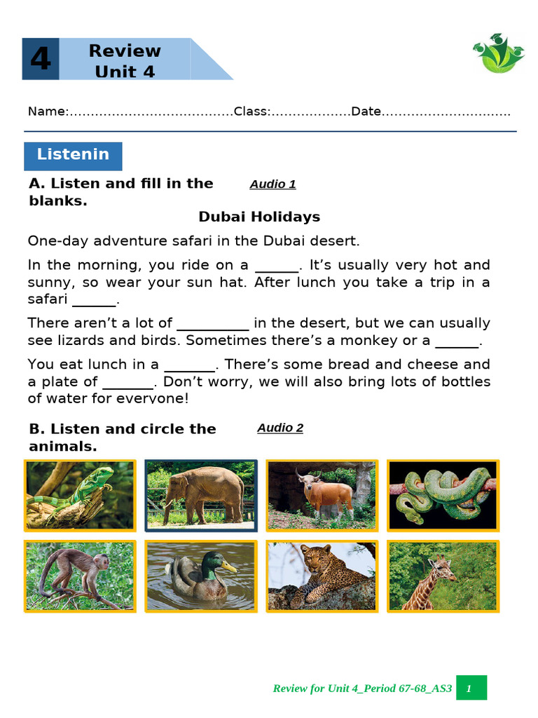 A3 Review Unit 4 - 67-68 | PDF