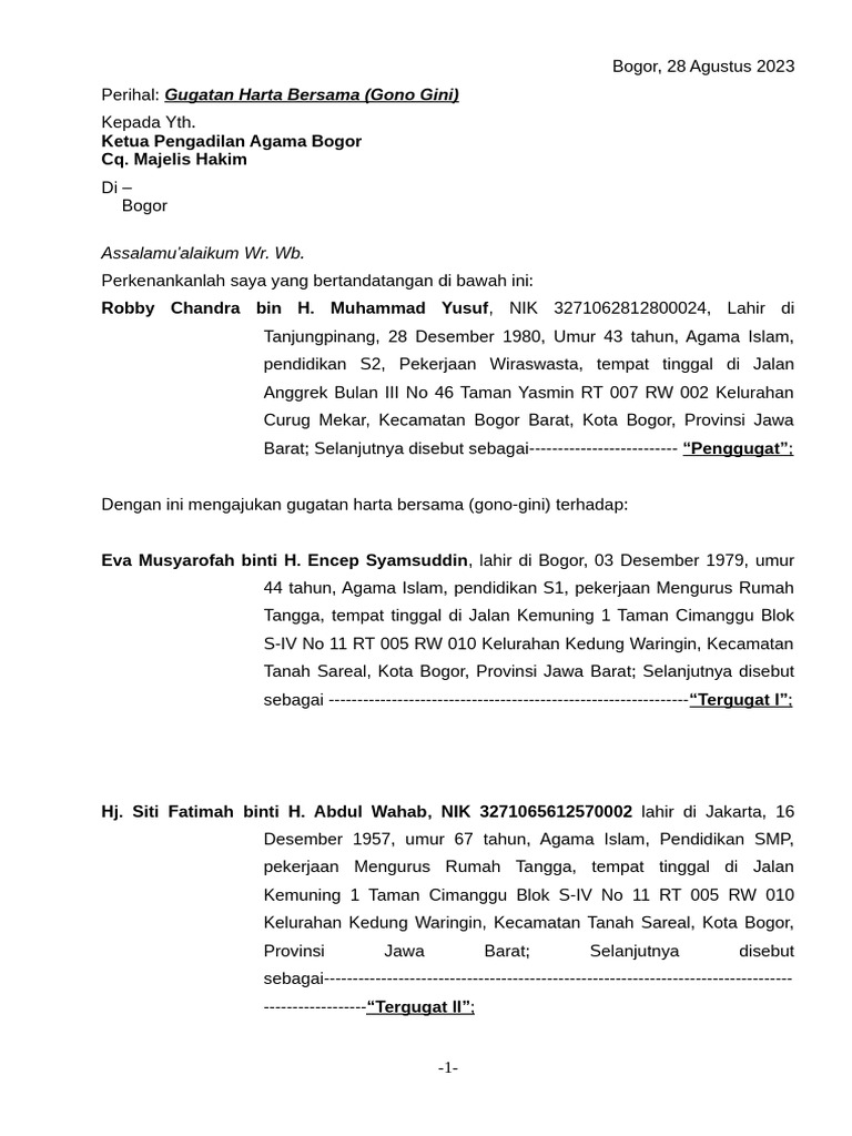 Gugatan PA Jilid 2 RE | PDF