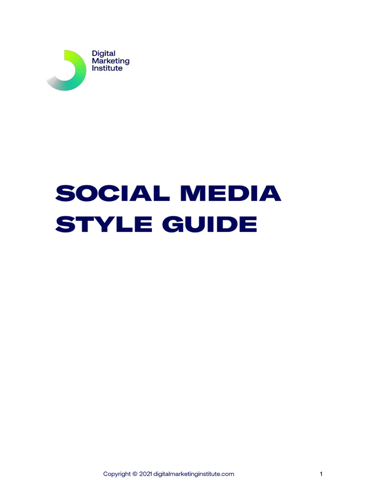 Social Media Style Guide | PDF