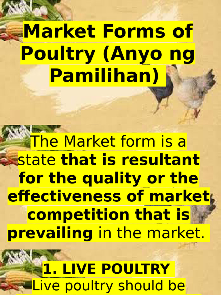 Market Forms of Poultry | PDF