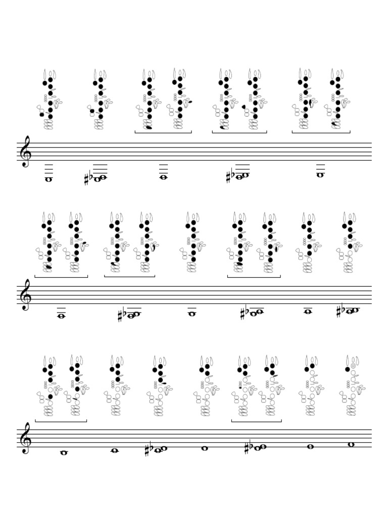 Selmer Bass Clarinet Fingering Chart - Booklet - Optimized | PDF