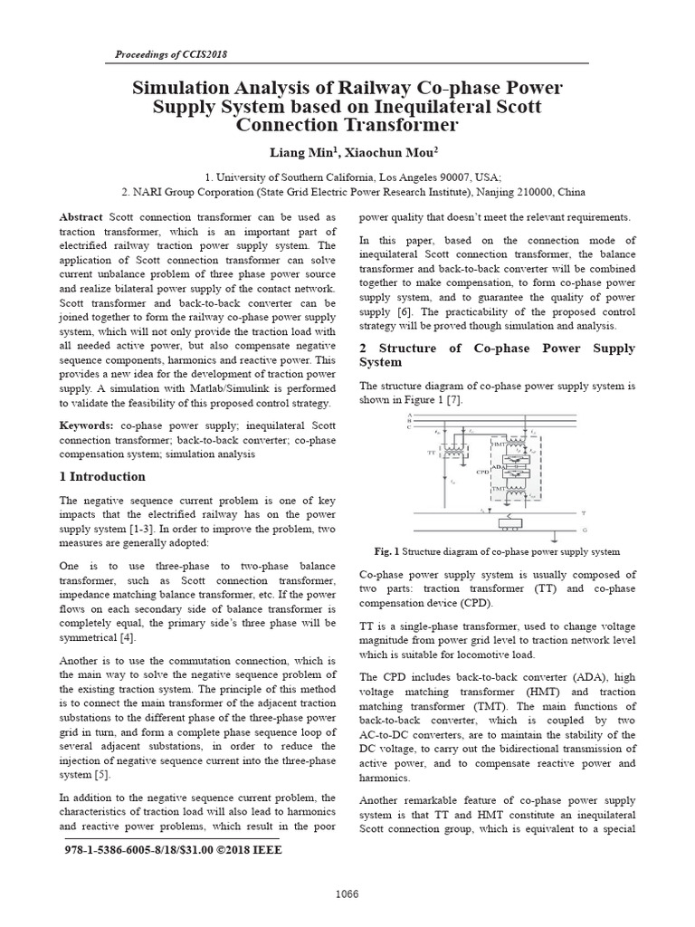 Simulation Analysis of Railway Co-Phase Power Supply System Based On Inequilateral Scott ...