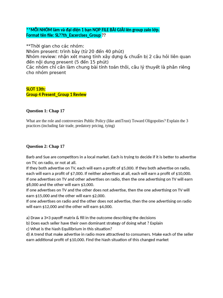 sl13 - 3 Nhóm Present 3 Nhóm Review | PDF