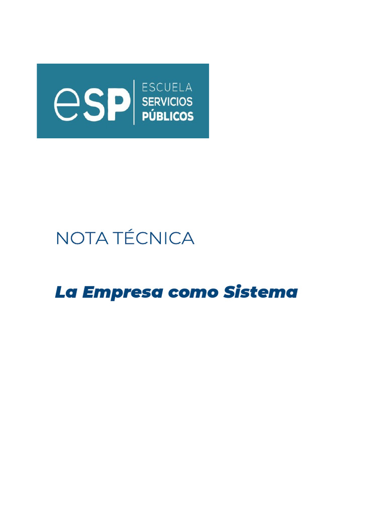 La Empresa Como Sistema | PDF