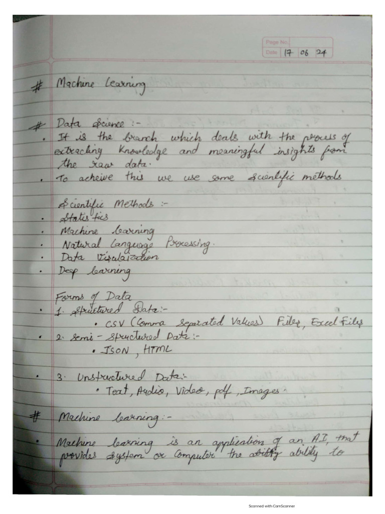 ML & Linear Regression Notes | PDF