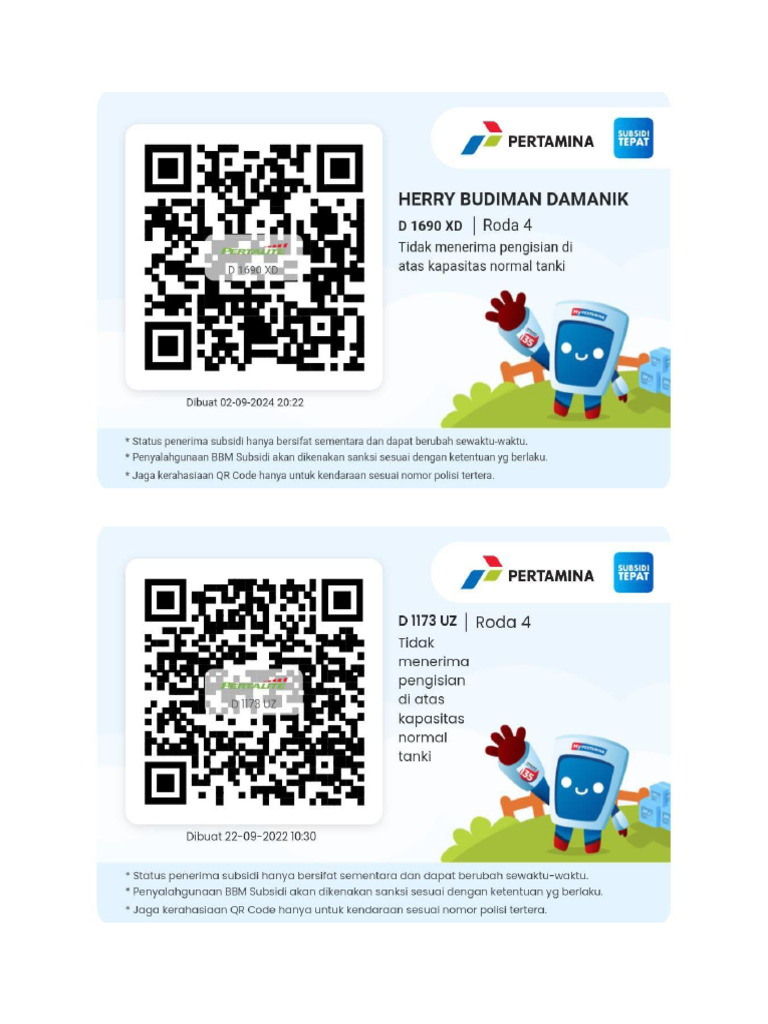 QR Code Mobil + BPJS Papa | PDF