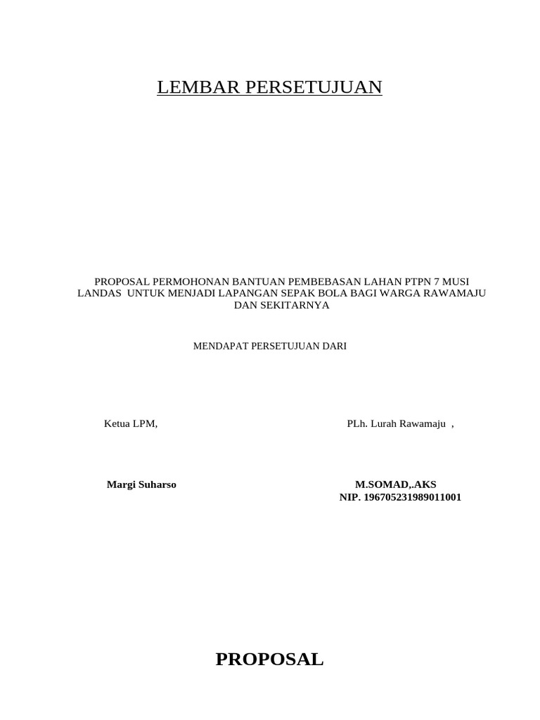 Proposal Bantuan Lapangan Benar | PDF