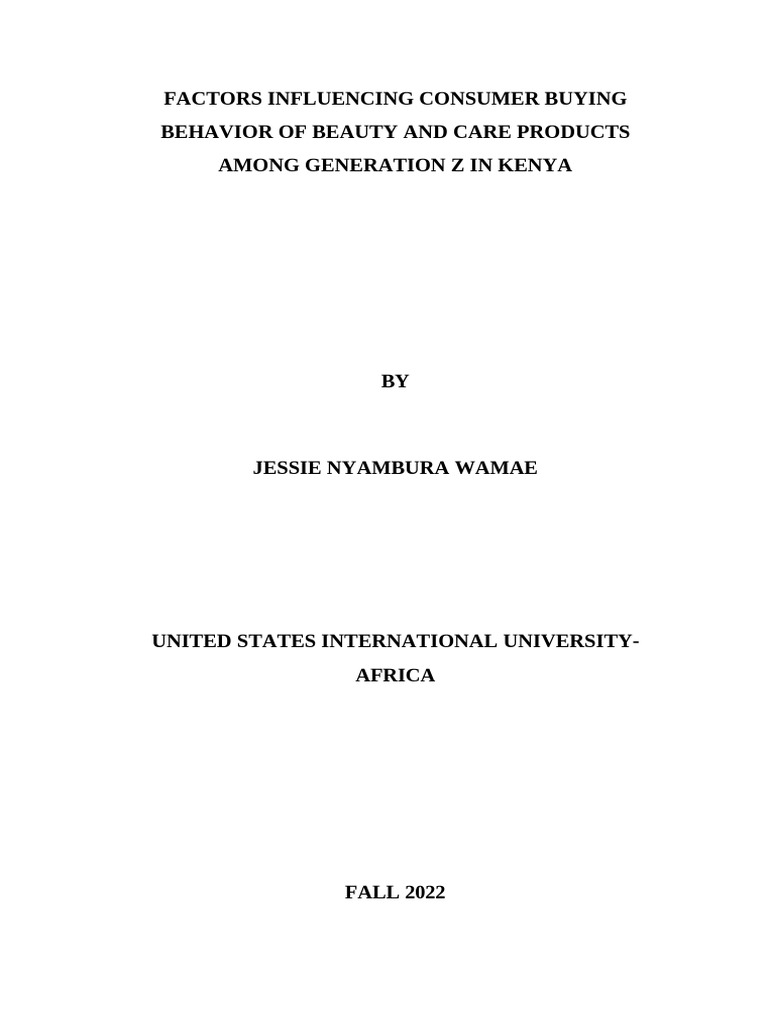 Wamae Jessie Nyambura MBA 2022 | PDF