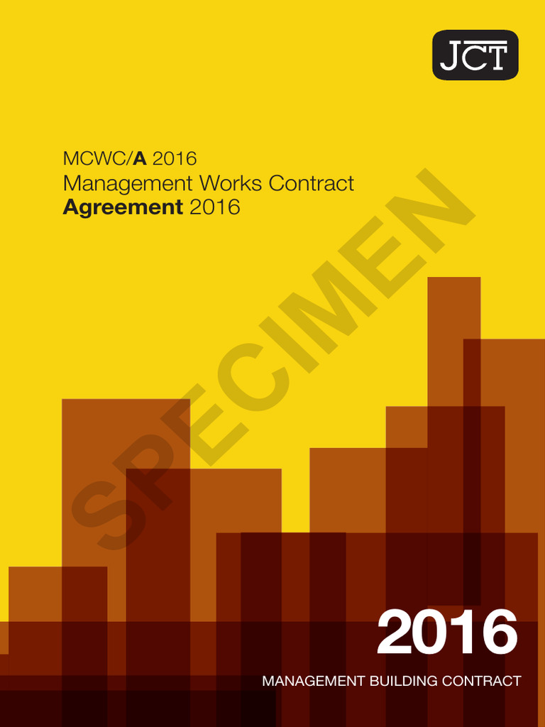 JCT 2016 Management Works Contract (Agreement) | PDF