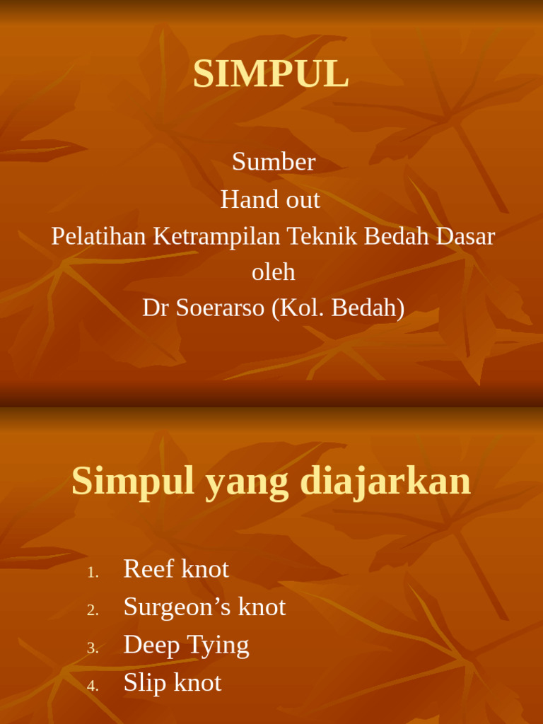 Simpul Knoting | PDF