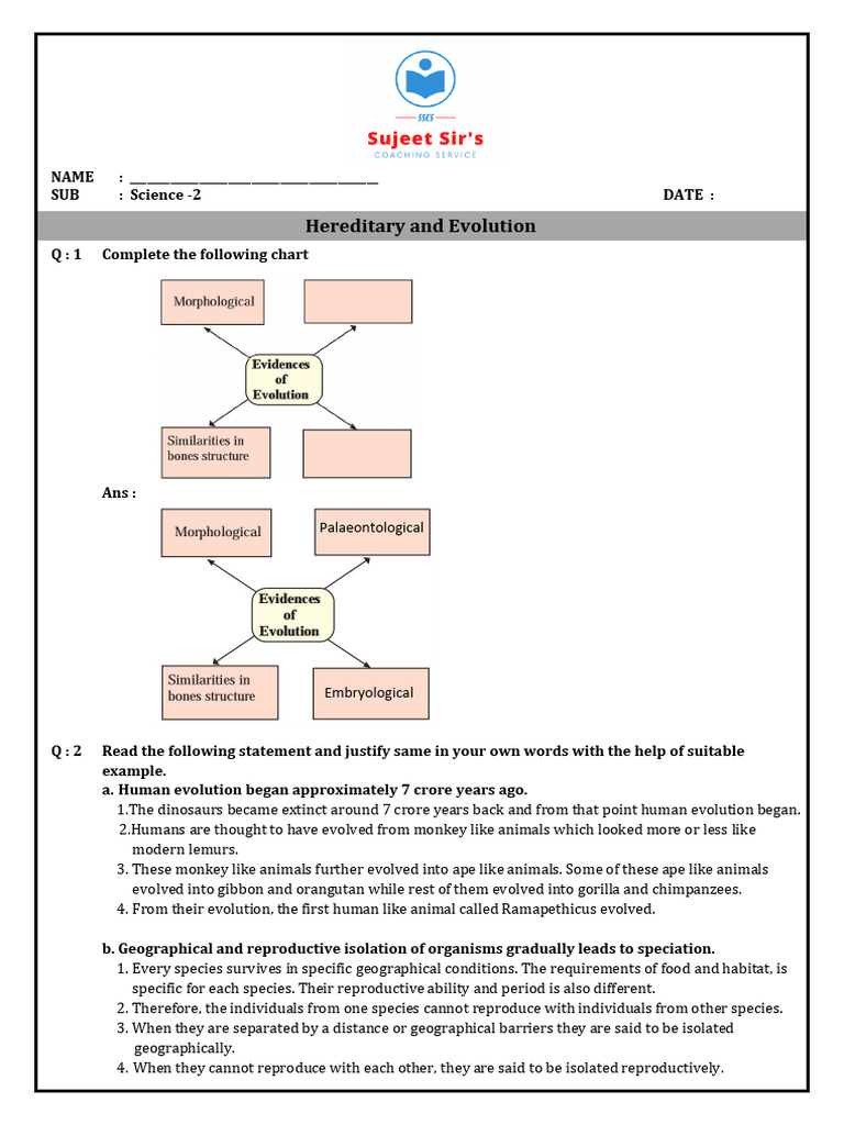 Hereditary and Evolution | PDF