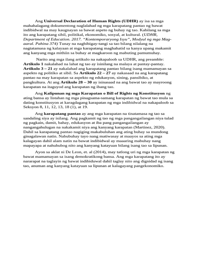 Ang Universal Declaration of Human Rights | PDF | Social Science