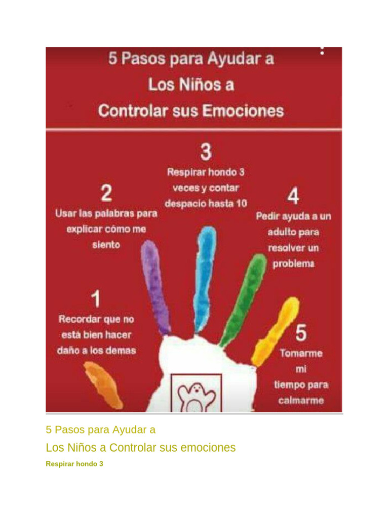 5 Pasos para Controlar Emociones | PDF