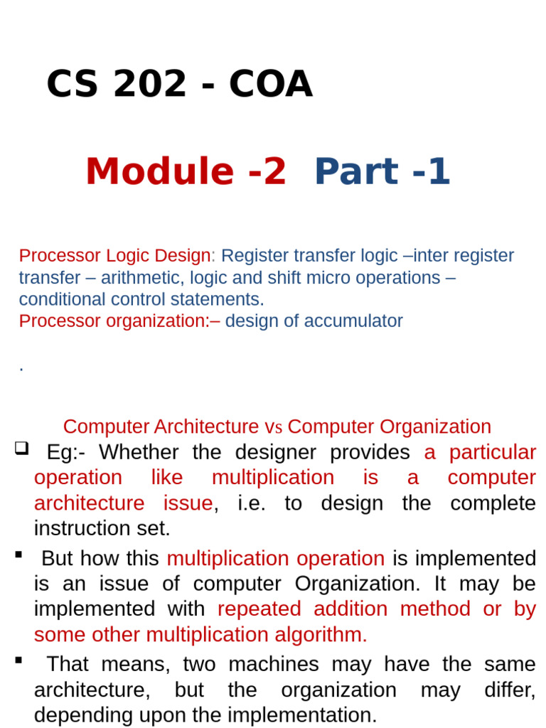 2.1 COA Mod2 (RTL) Part 1ashly | PDF
