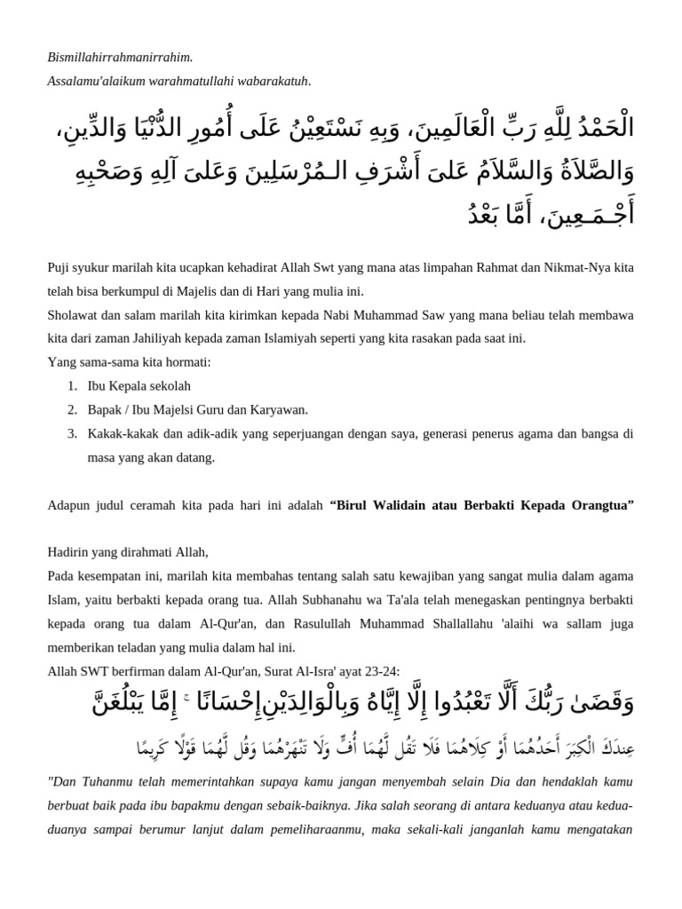 Teks Ceramah | PDF | Islamic Texts | Islamic Belief And Doctrine