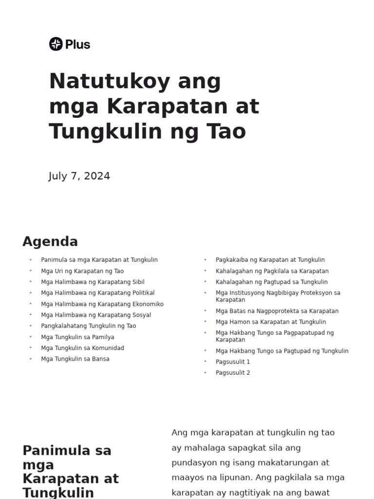ESP9 Q2 1 WK1 Natutukoy Ang Mga Karapatan at Tungkulin NG Tao | PDF