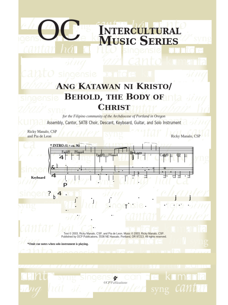 Ang Katawan Ni Kristo | PDF