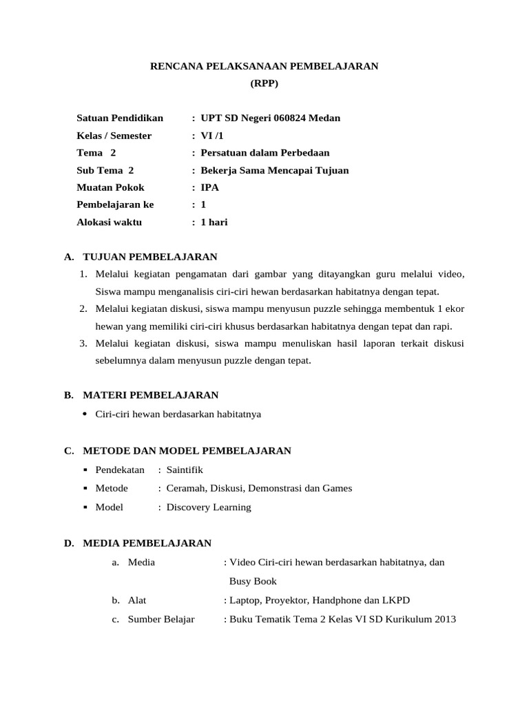 RPP PPG Bu Tetti | PDF | Learning | Cognition