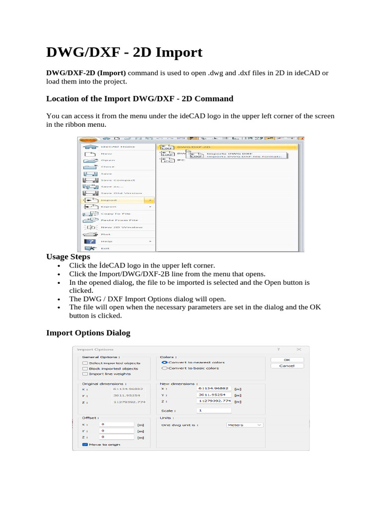 Importing DWG To IDECAD | PDF