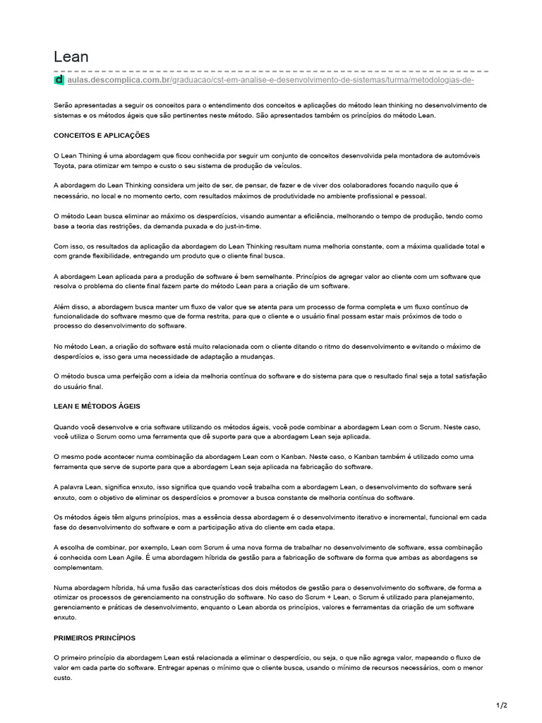 Lean | PDF