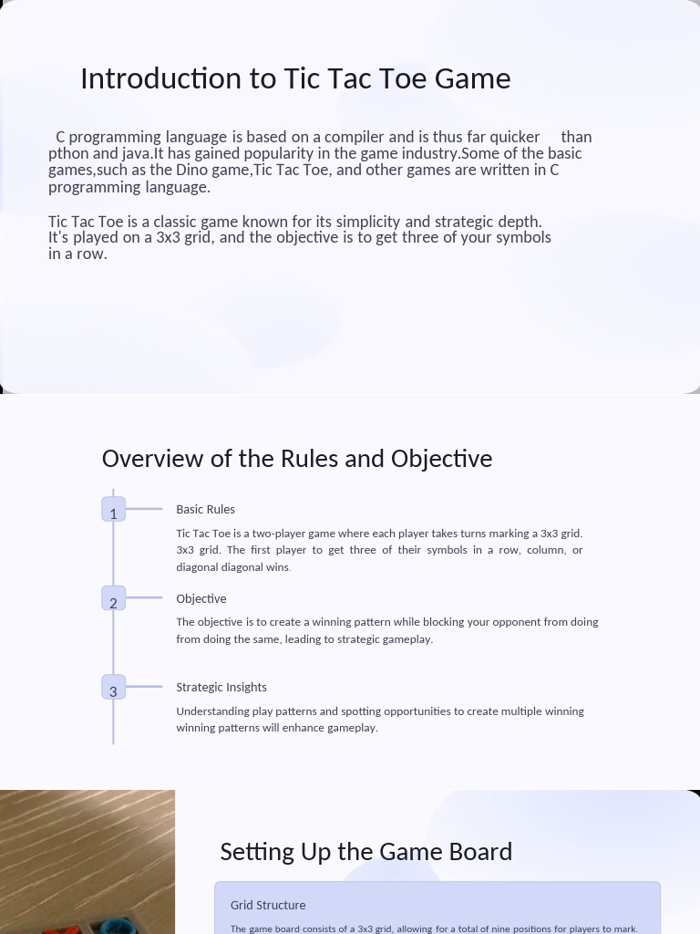 Introduction To Tic Tac Toe Game | PDF