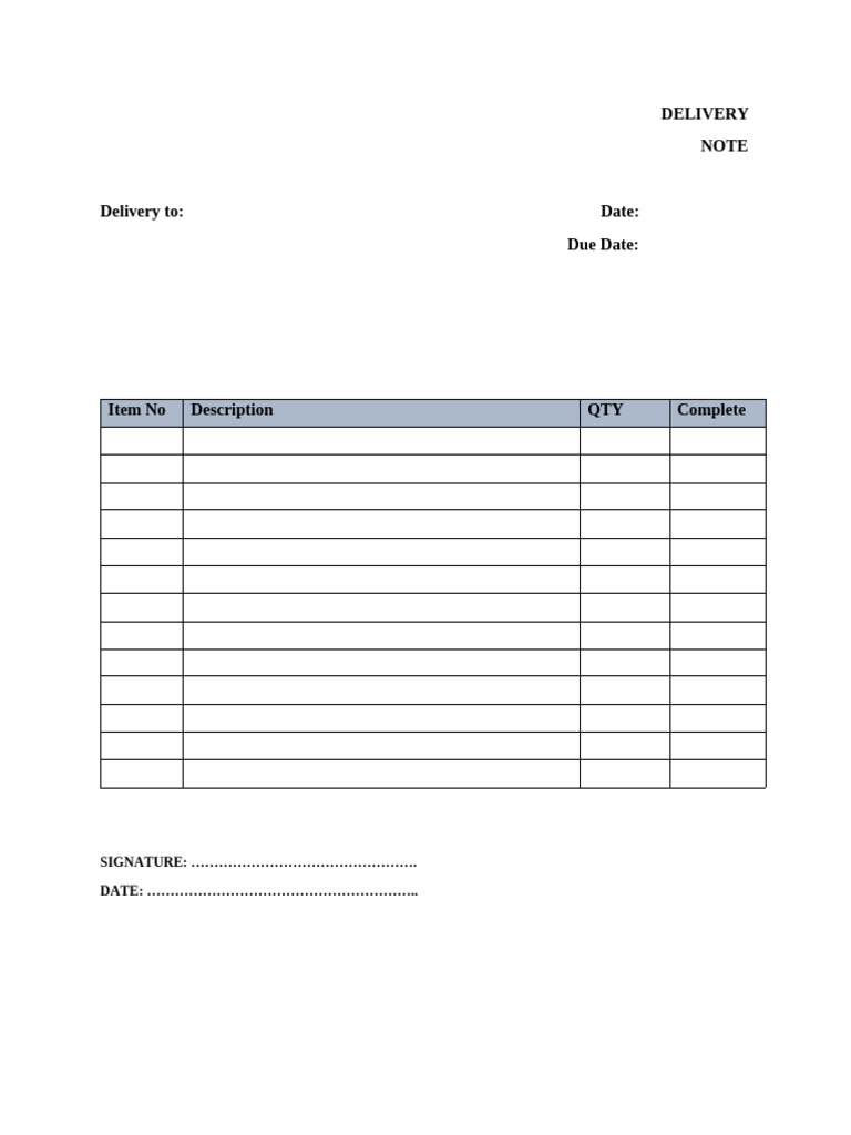 DELIVERY Template 2 | PDF