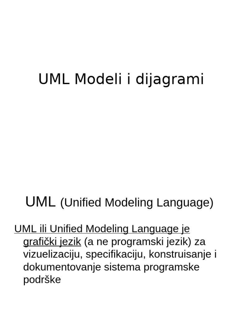 UML Modeli I Dijagrami | PDF