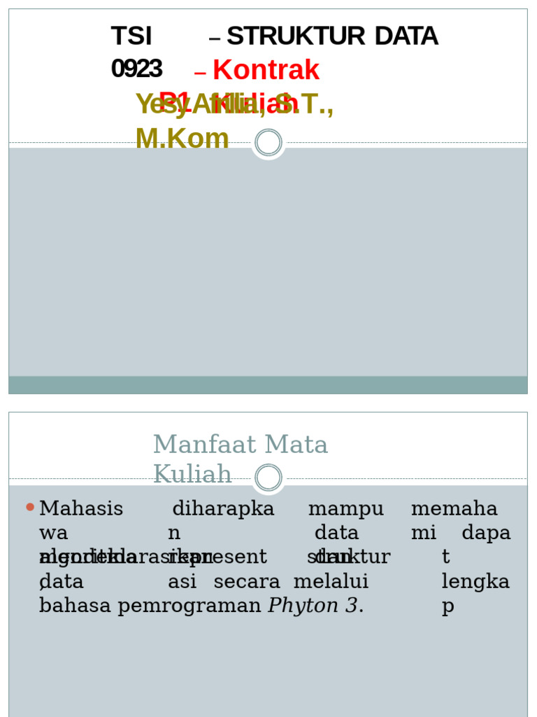01 Definisi Struktur Data | PDF