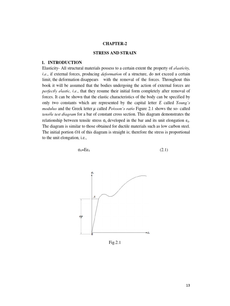 3 Chapter - Stress and Strain | PDF