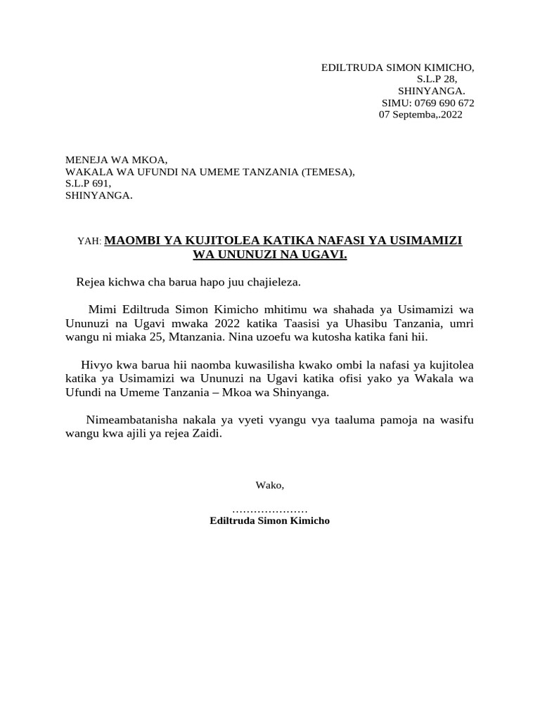 Ediltruda Simon Kimicho | PDF