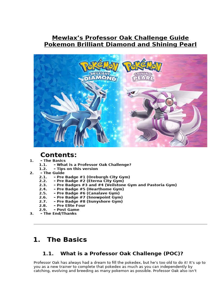 BDSP Poc Guide | PDF