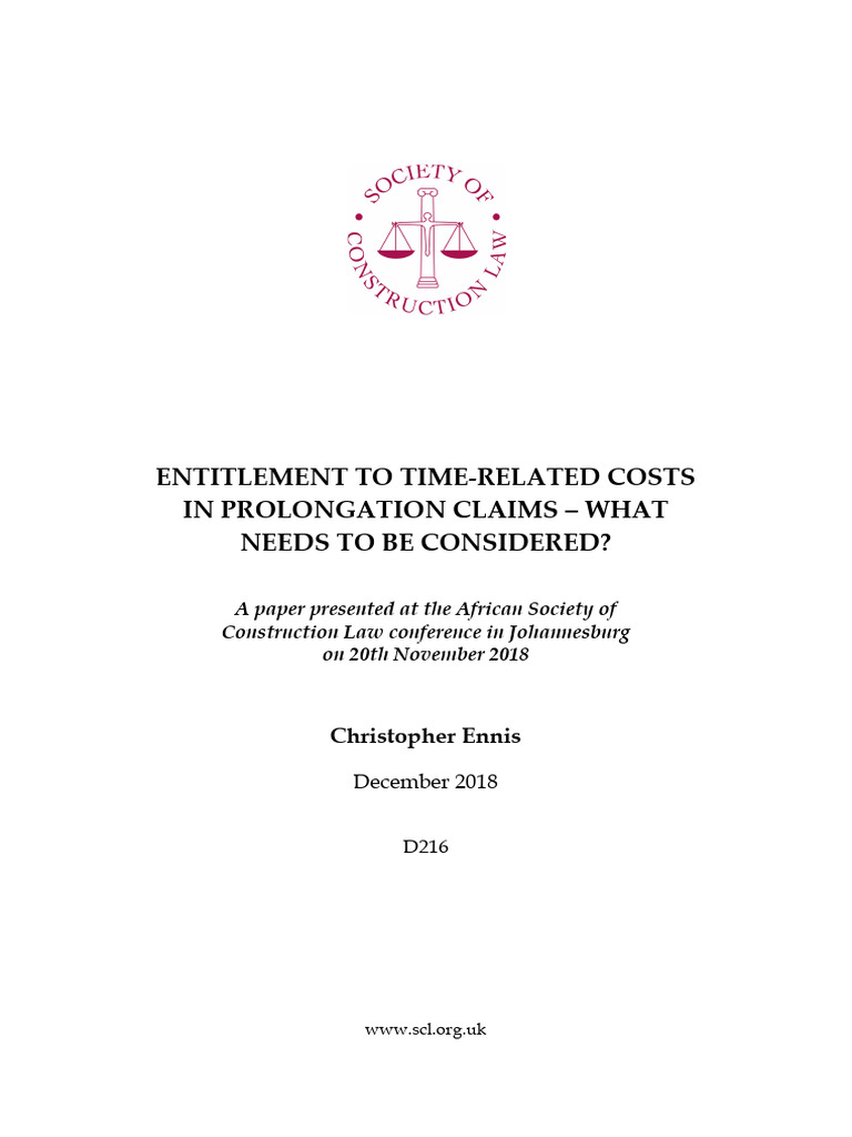 216 - Ennis - Prolongation Claims | PDF