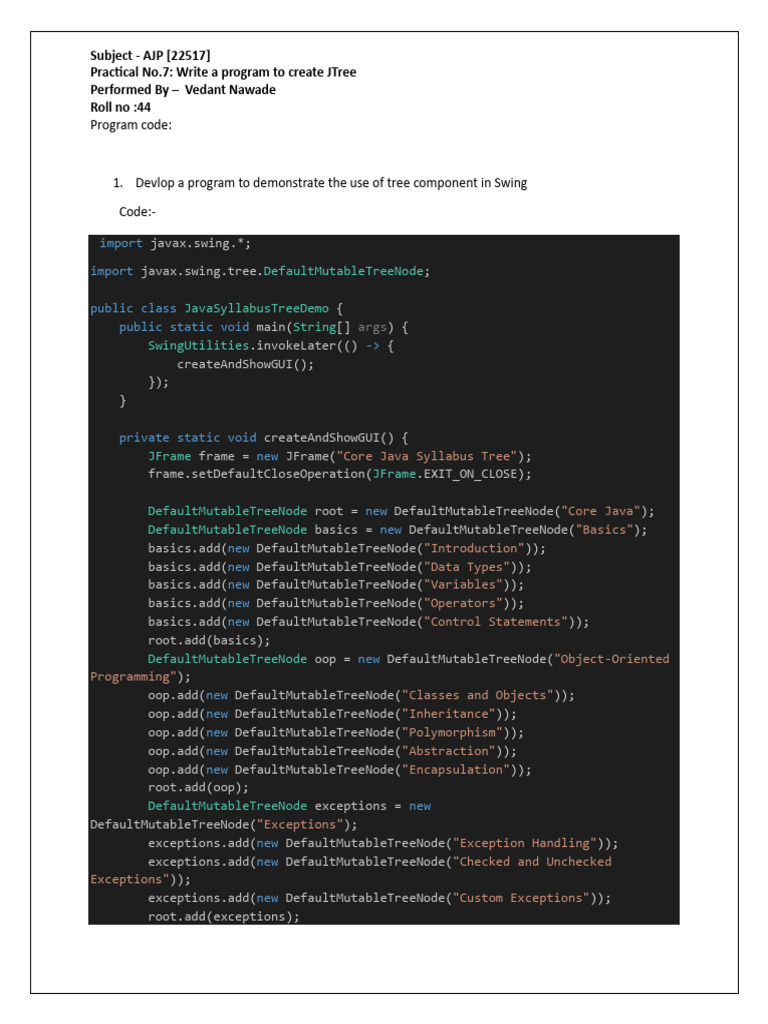 Rpractical 7th Pdf Object Oriented Programming Class Computer