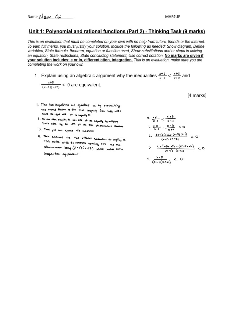 Thinking Unit 1 Part 2 | PDF