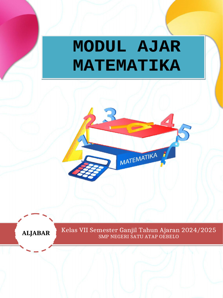 Modul Ajar Aljabar Kelas 7 SMP 2024 | PDF | Metode & Bahan Ajar | Seni