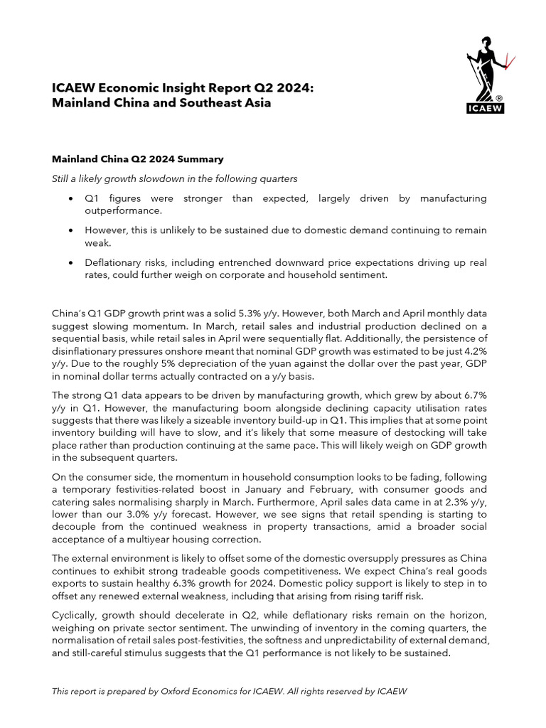 ICAEW Q2 2024 SEA and China Report | PDF