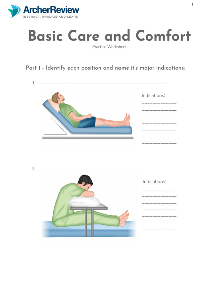 Basic Care and Comfort Worksheet5162024 | PDF